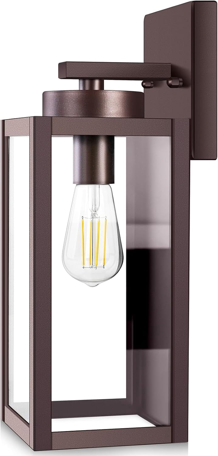 Exterior Wall Light Fixtures, Outdoor Waterproof Wall Lanterns, Brown ...
