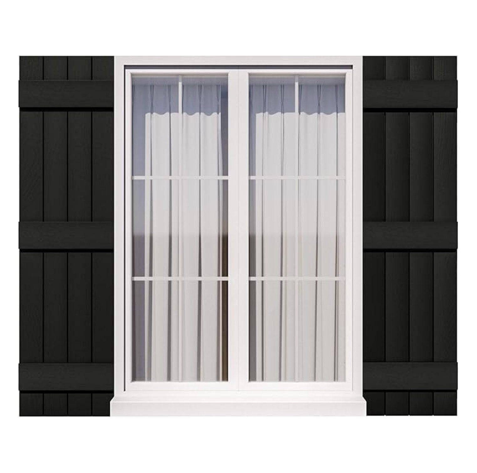 Exterior Window Shutters - Weather-Resistant Polypropylene, Easy DIY ...