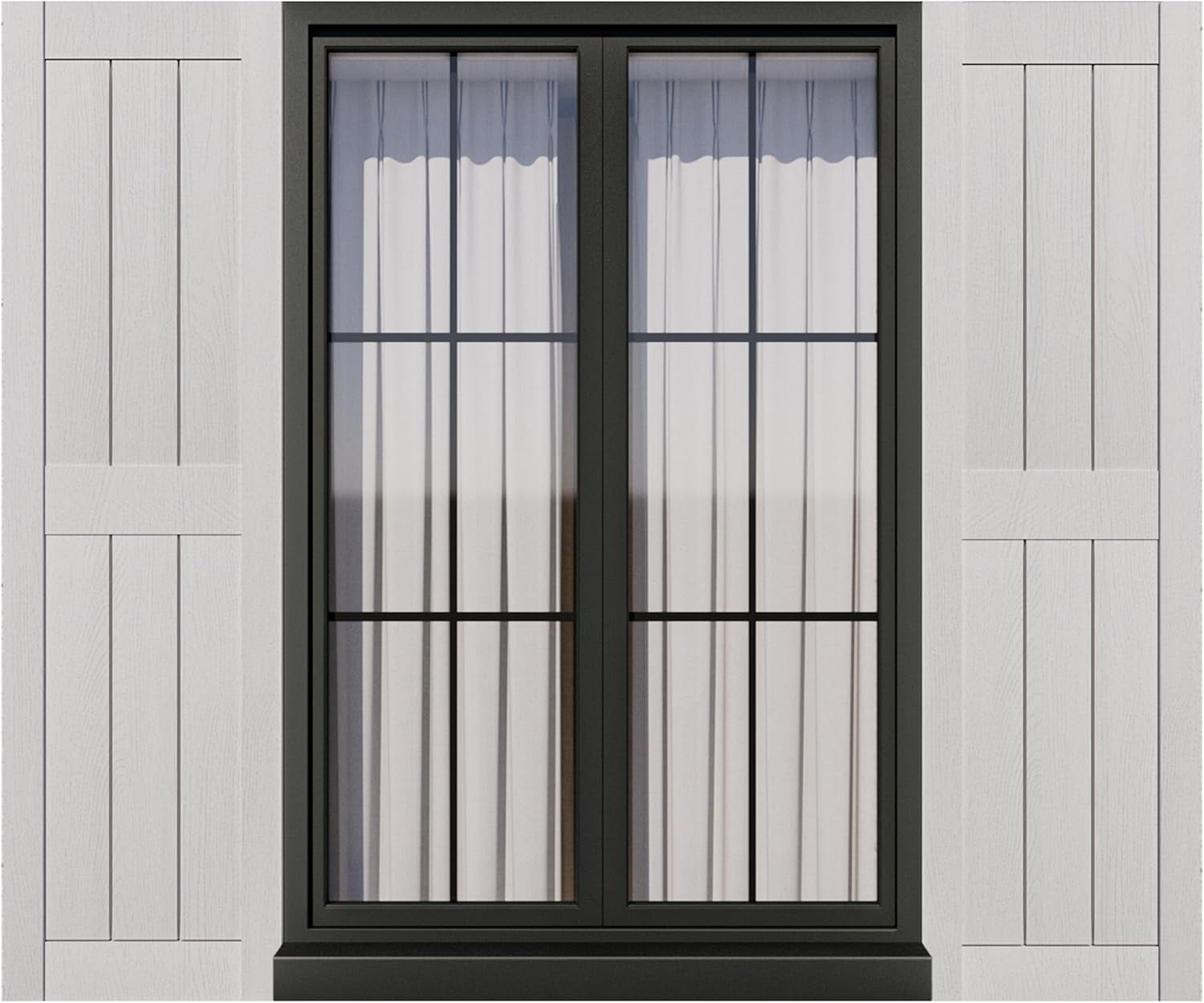 Exterior Window Shutters - Weather-Resistant Polypropylene, Easy DIY ...