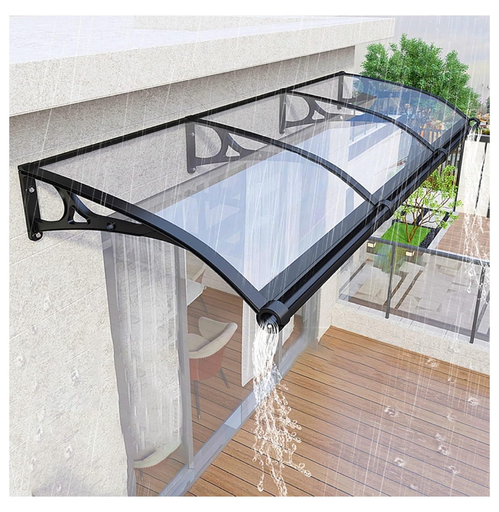 Exterior front door awnings with Aluminum Bracket,awning for door ...