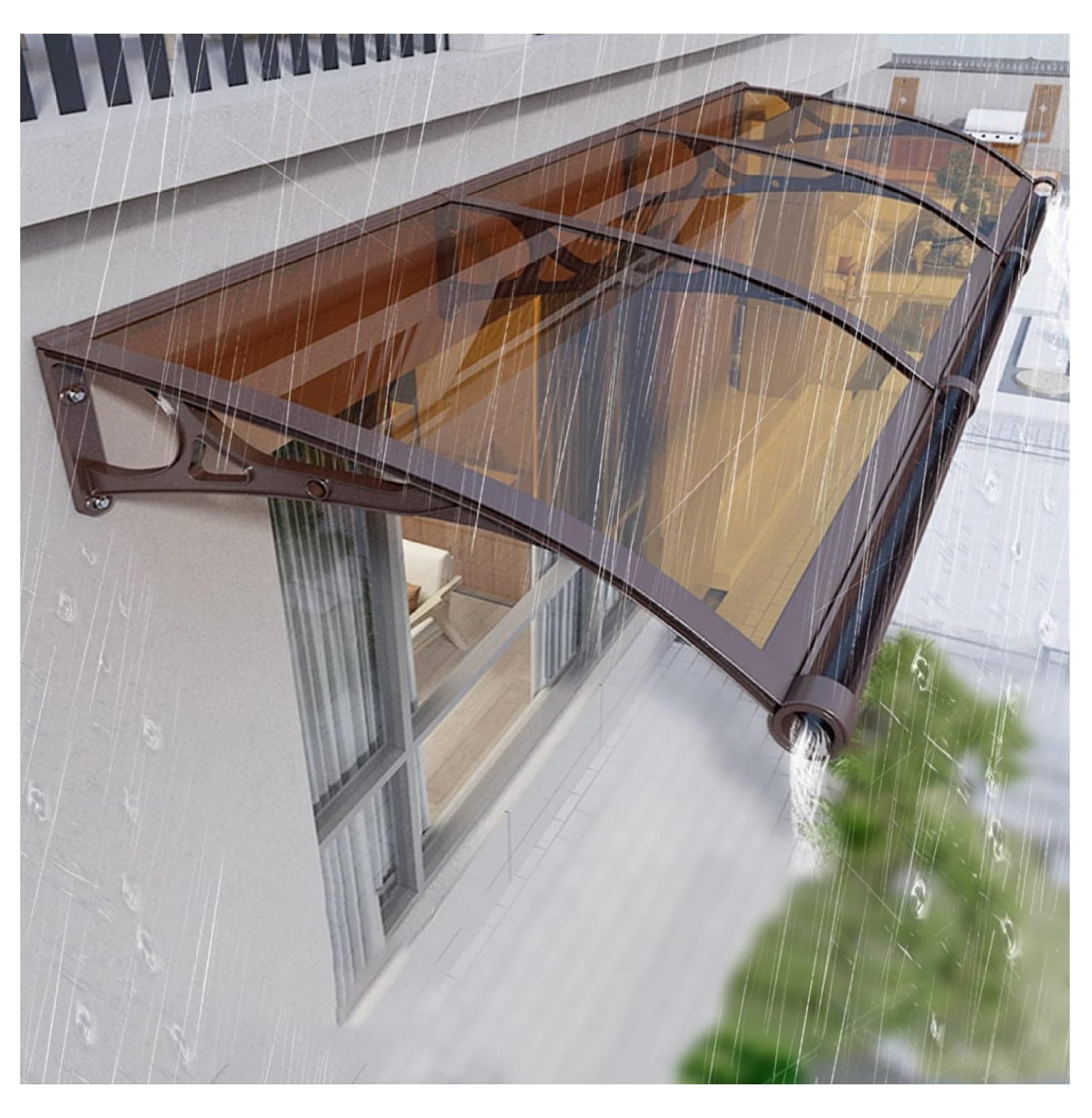 Exterior front door awnings with Aluminum Bracket,awning for door ...