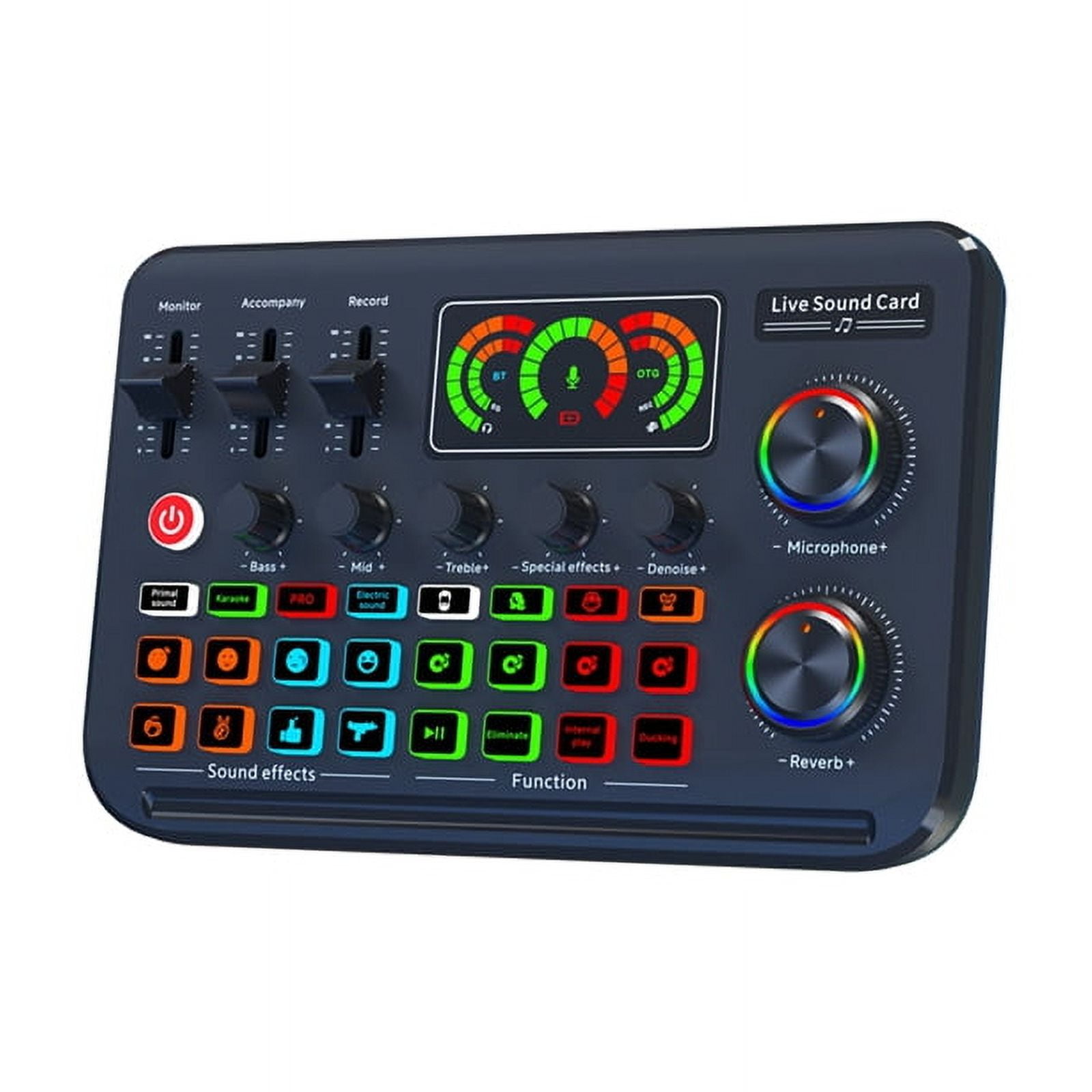 External Bluetooth Sound Card Live Sound Card Computer PC Sound Board ...