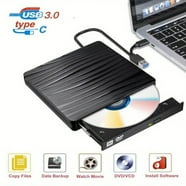 5-in-1 USB C Portable CD/DVD Drive with SD Card Reader, External Disk ...