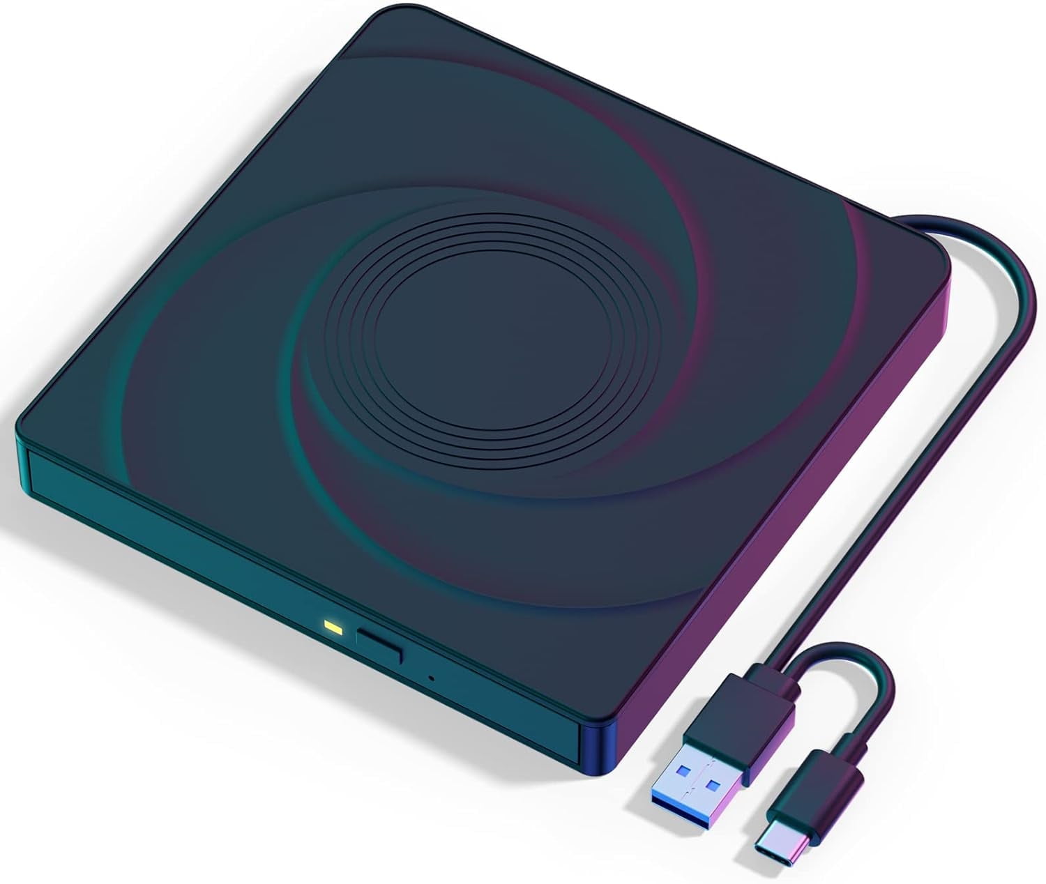 Futhstar External CD DVD Drive, USB 3.0 and Type-C, Portable CD DVD ...