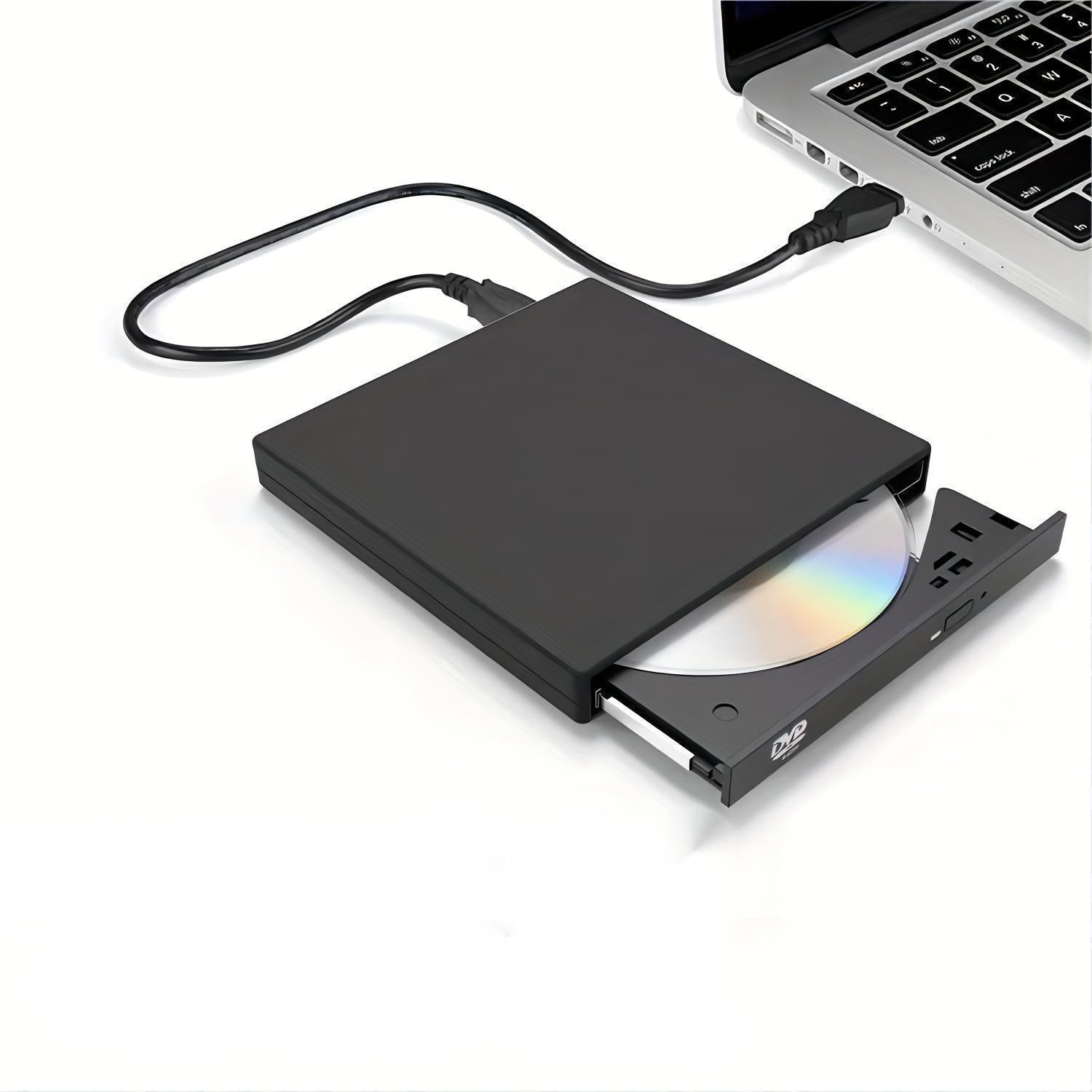 External CD DVD Drive, USB 2.0 Slim Portable External CD-RW Drive DVD ...