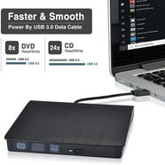 TSV 7-in-1 Portable External DVD Drive, USB 3.0 CD-ROM Writer ...