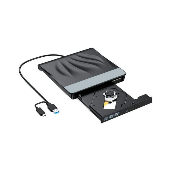 External CD DVD Drive USB 3.0 Type-C Portable Superdrive Burner Player ...