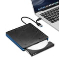 External CD/DVD Drive USB Portable Burner, Tray-Loading Optical Drive ...