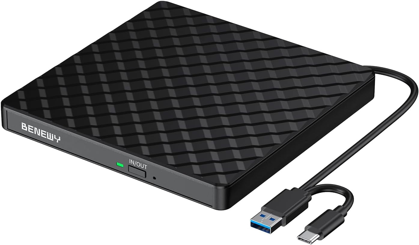 External CD/DVD Drive for Laptop, USB 3.0 CD DVD +/-RW Drive Burner DVD ...