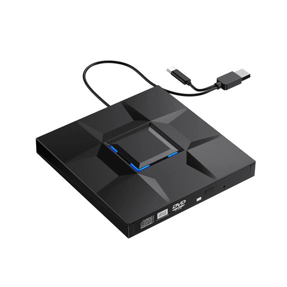 External CD and DVD Player Game Burner DVD External USB 3.0 Type C CD ...