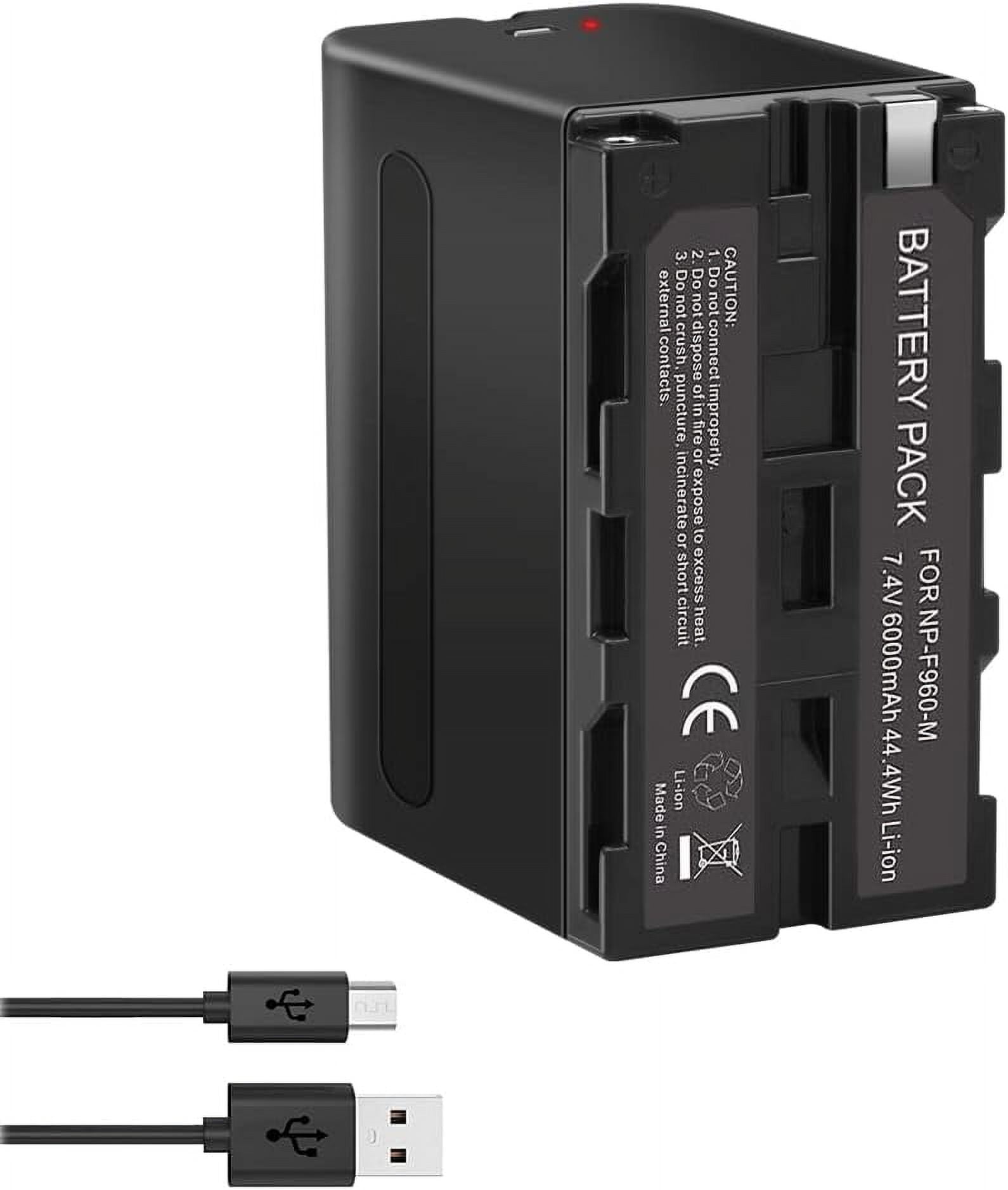 External Camera Battery NP-F970 Li-ion Battery for F750, F770, F960 ...