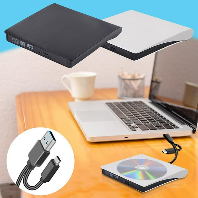 External DVD C1D Drive, USB 3.0 Type-C, Dual Layer + Rewritable, Slim ...
