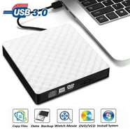 TSV 7-in-1 Portable External DVD Drive, USB 3.0 CD-ROM Writer ...