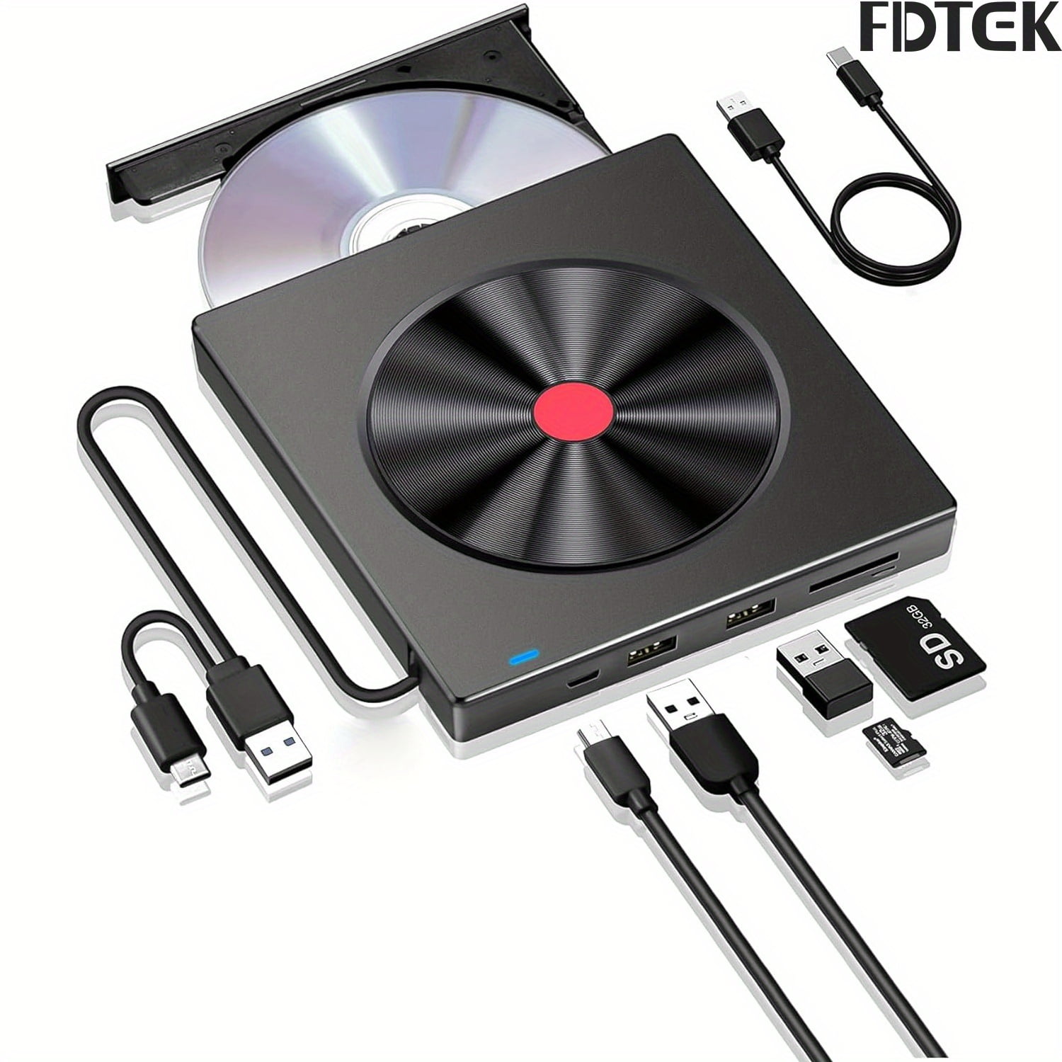 External DVD Drive, CD Drive USB 3.0 Type C Portable CD/DVD ROM /-RW ...