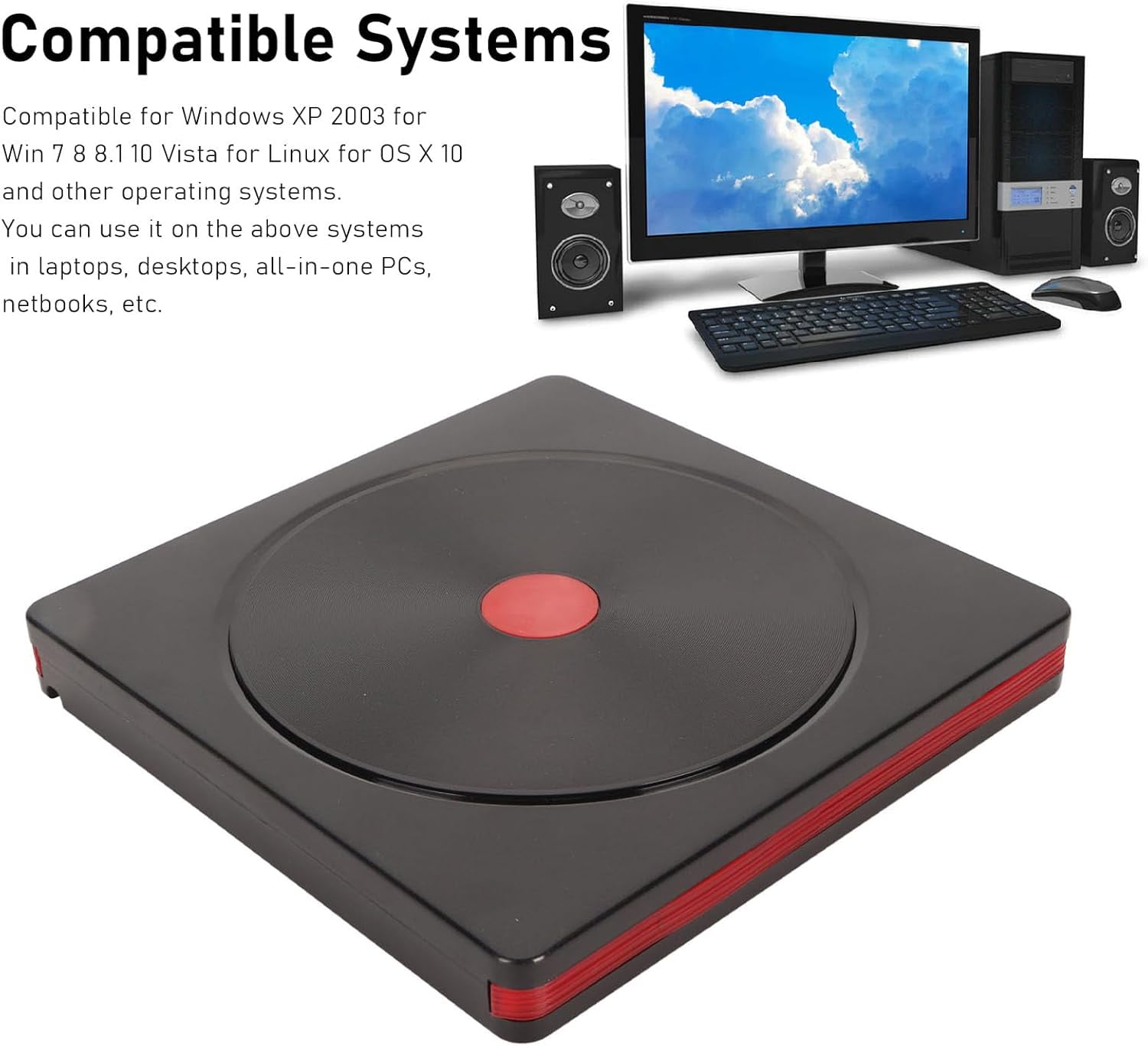 External DVD Drive,USB 3.0 External CD Drive Portable CD DVD +/-RW ...
