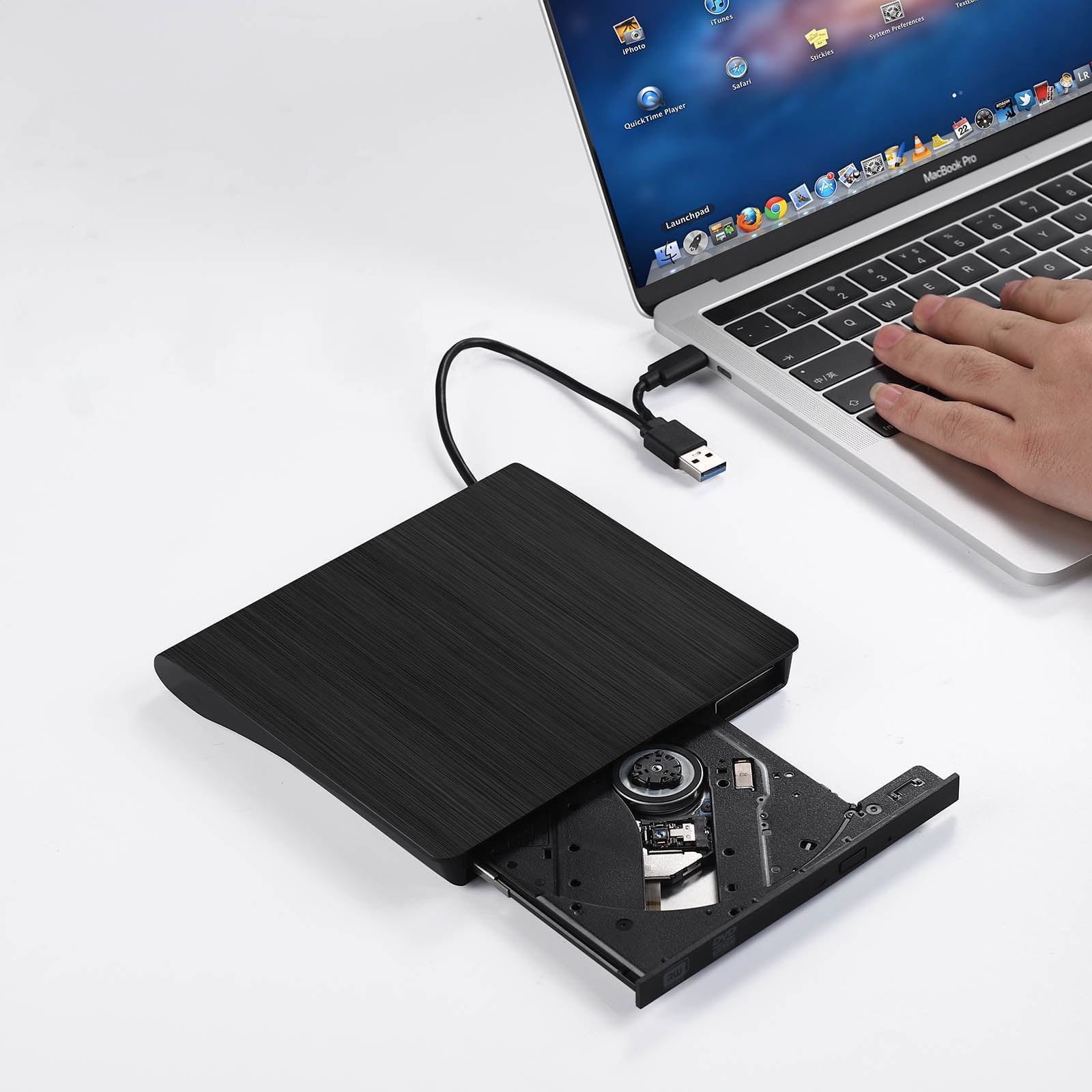 External DVD Drive for Laptop, USB 3.0 Type C CD RW Writer Burner ...