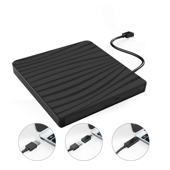 External DVD RW CD Writer Drive Burner USB3.0 Slim Reader Player ...