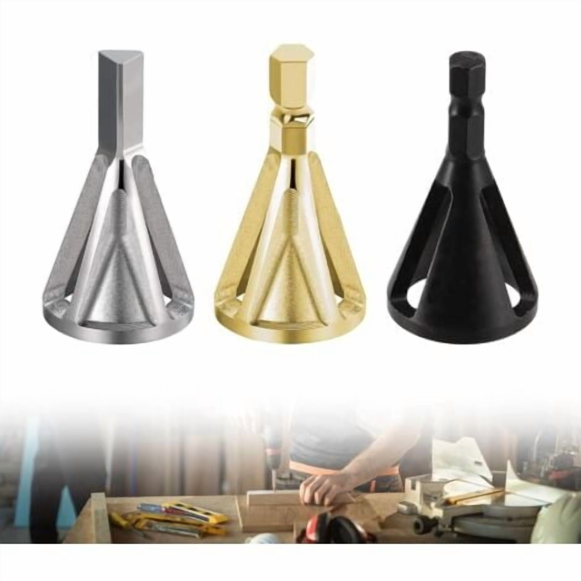 External Deburring Chamfer Tool,3 Pcs Deburring for Drill Bits,External ...