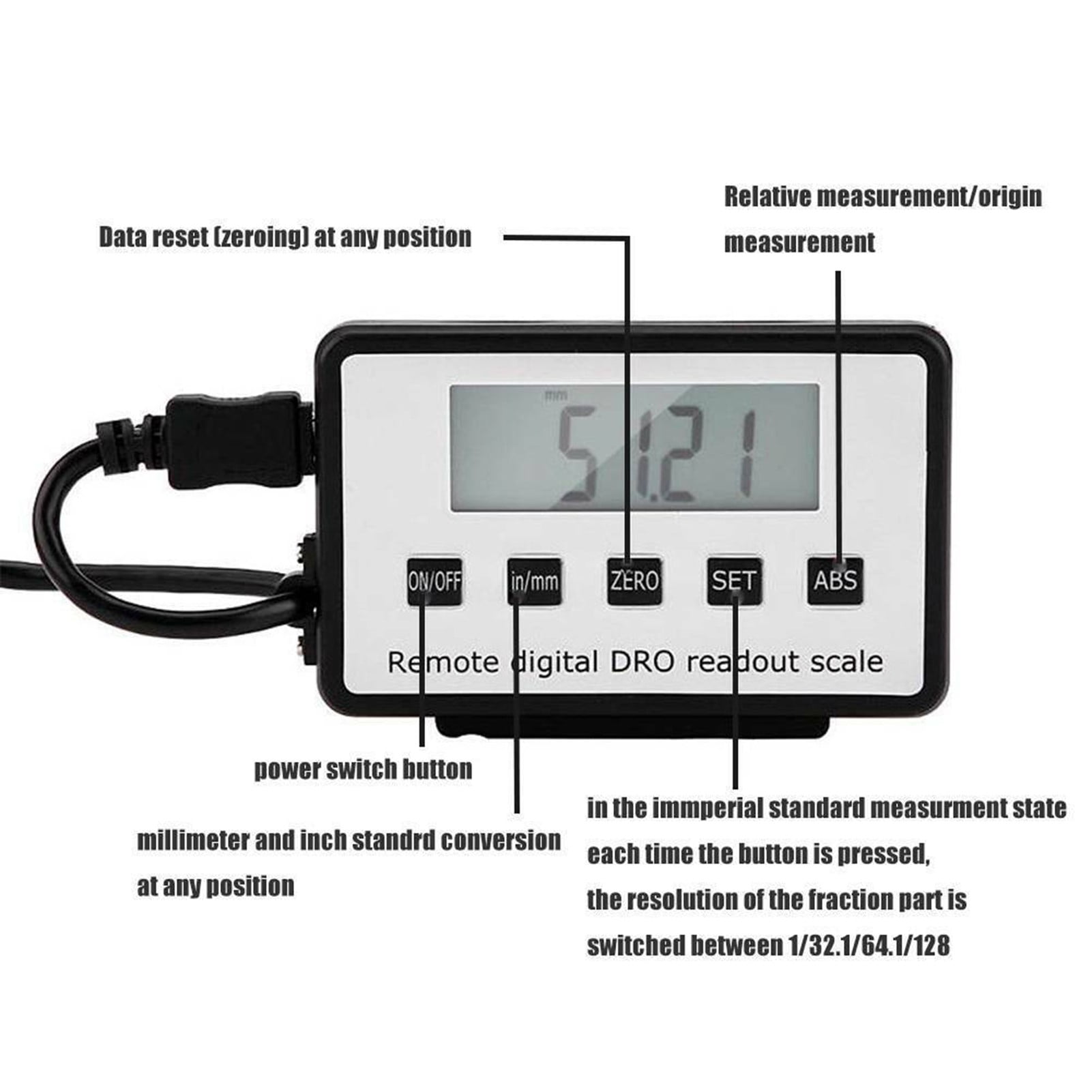 External Display External Ruler Tools Linear Magnetic Remote Scale ...