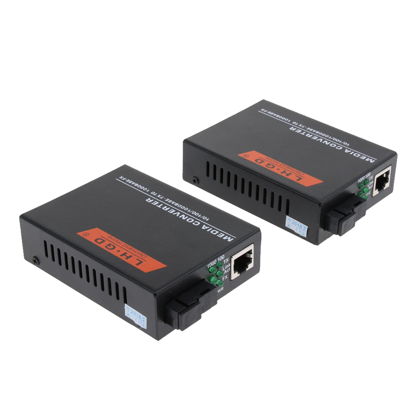 External Gigabit Media Converter, 10/100 / 1000Mbps, Network to Fiber ...