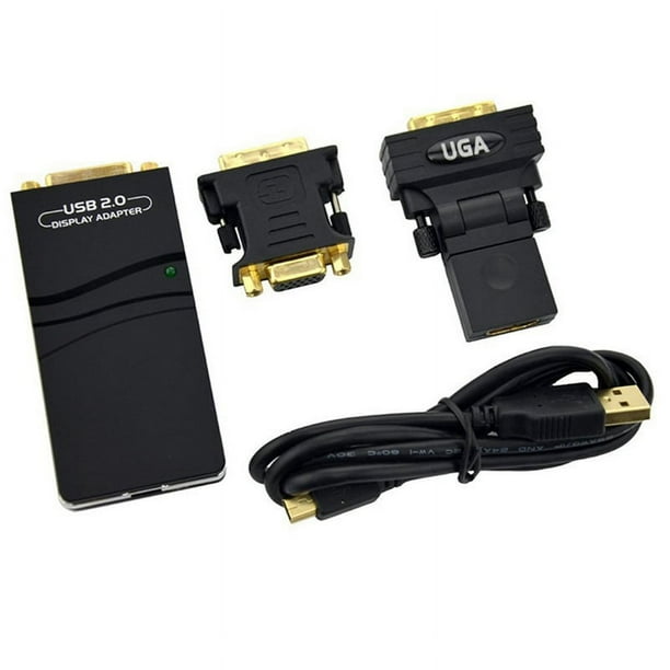 External Graphic Video Adapter USB 2.0 to DVI/VGA/-Compatible Multiple ...