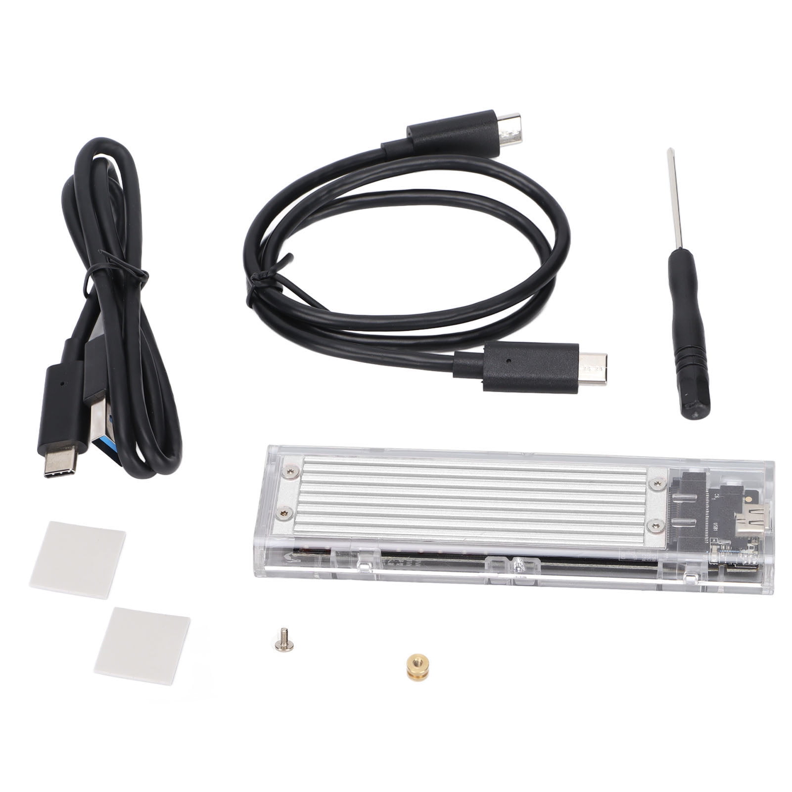 External Hard Drive Adapter 10Gbps Transparent NVME M.2 to Type C USB3 ...