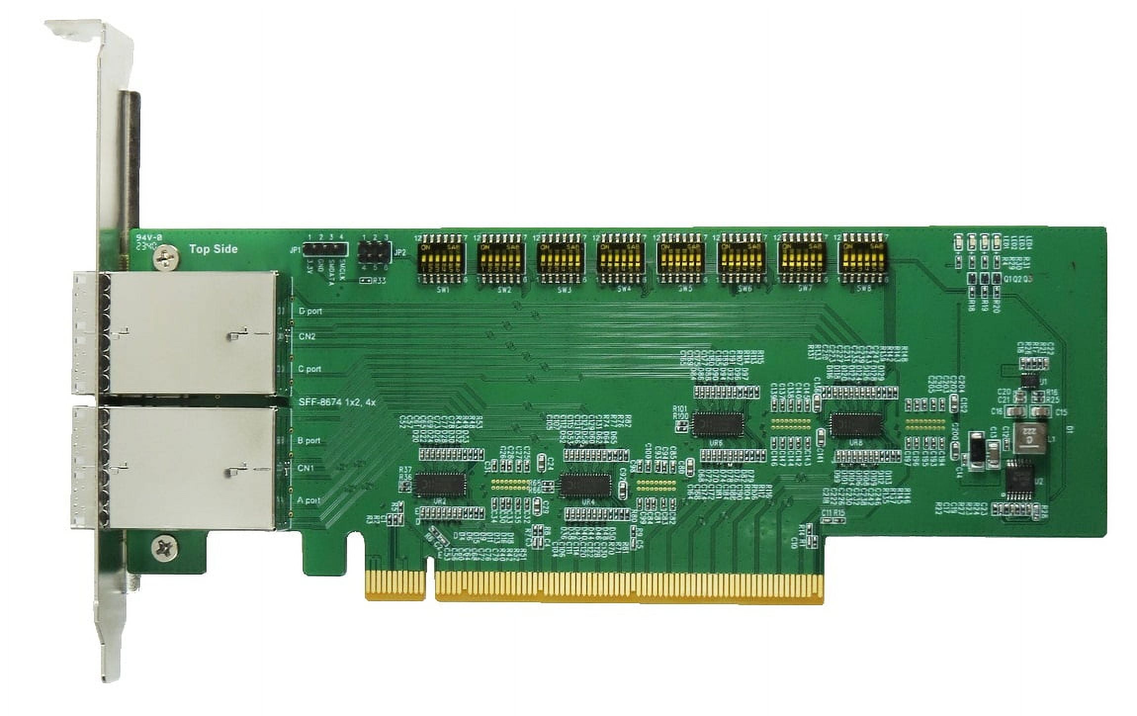 External Mini SAS HD 1x2, 4X (SFF-8674) Dual-port with ReDriver to PCIe ...