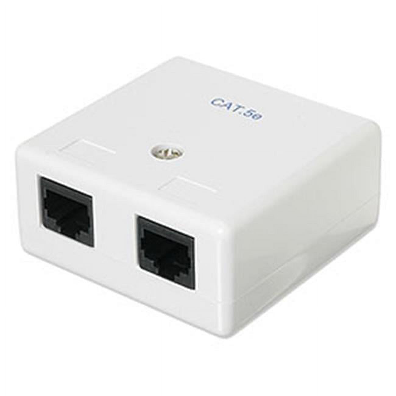 External RJ45 Cat 5e Wall Jack Double - Walmart.com