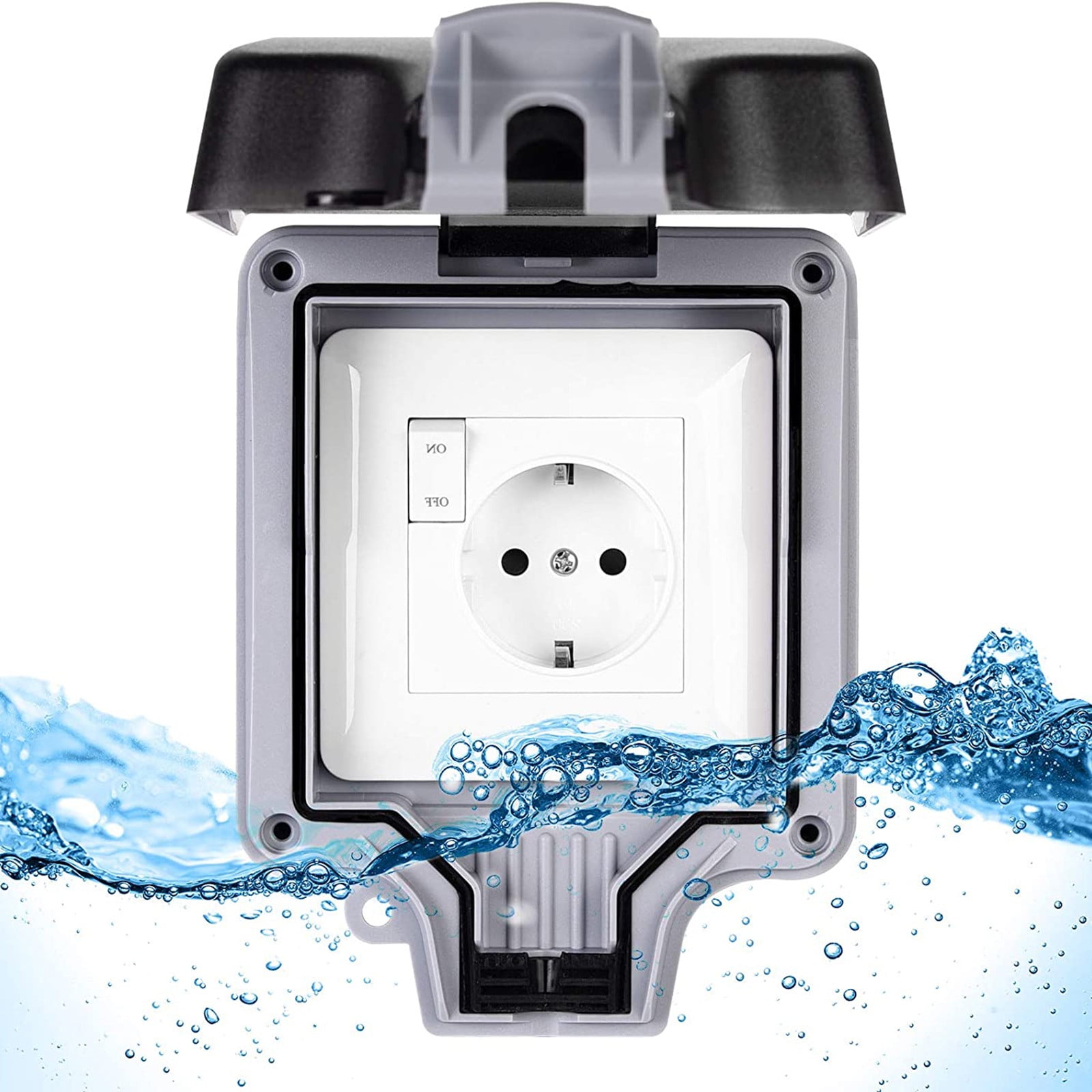 External Socket For Wet Rooms, Surface-Mounted, Protective Contact ...