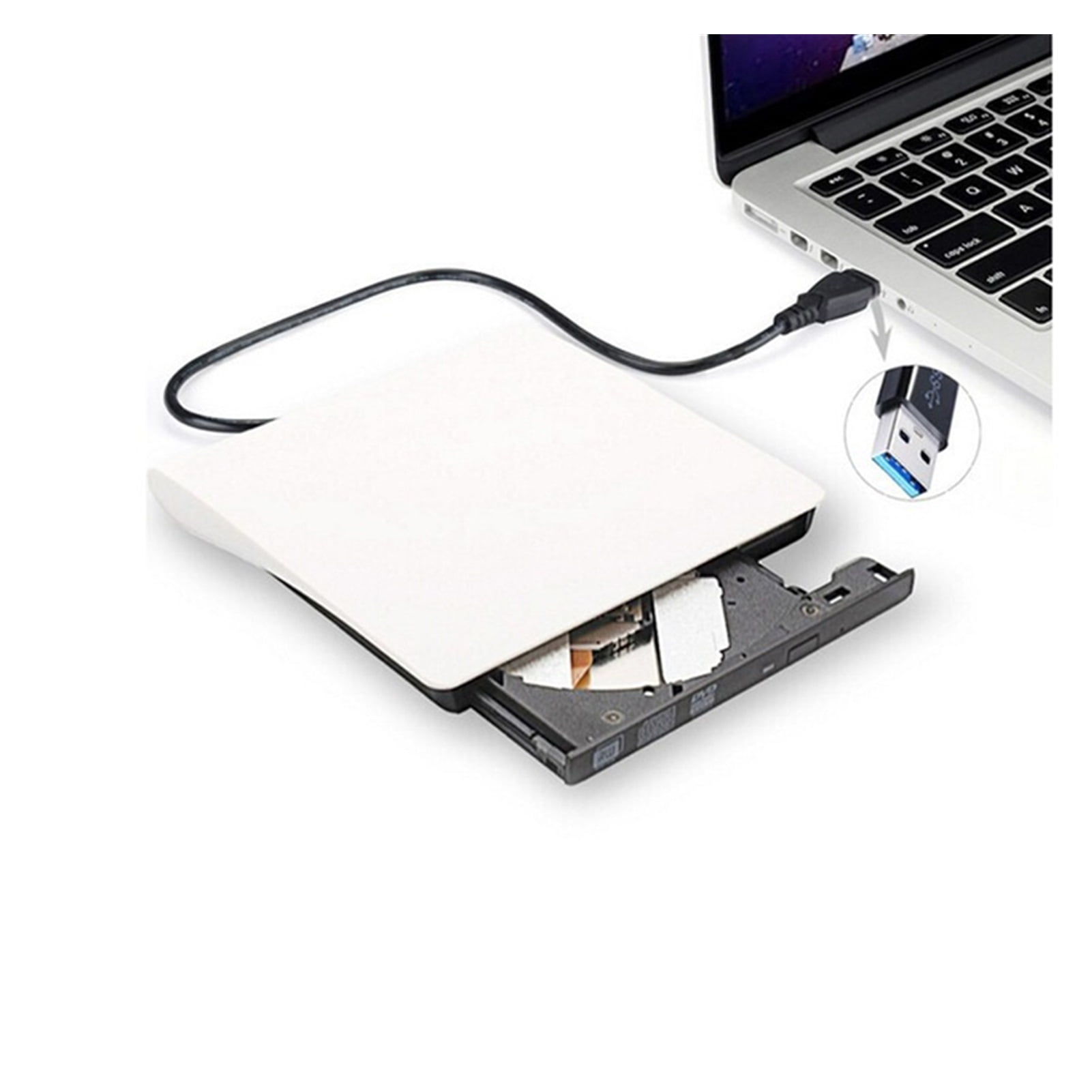 External USB 3.0 DVD Drive Portable CD DVD RW Drive Writer Burner ...