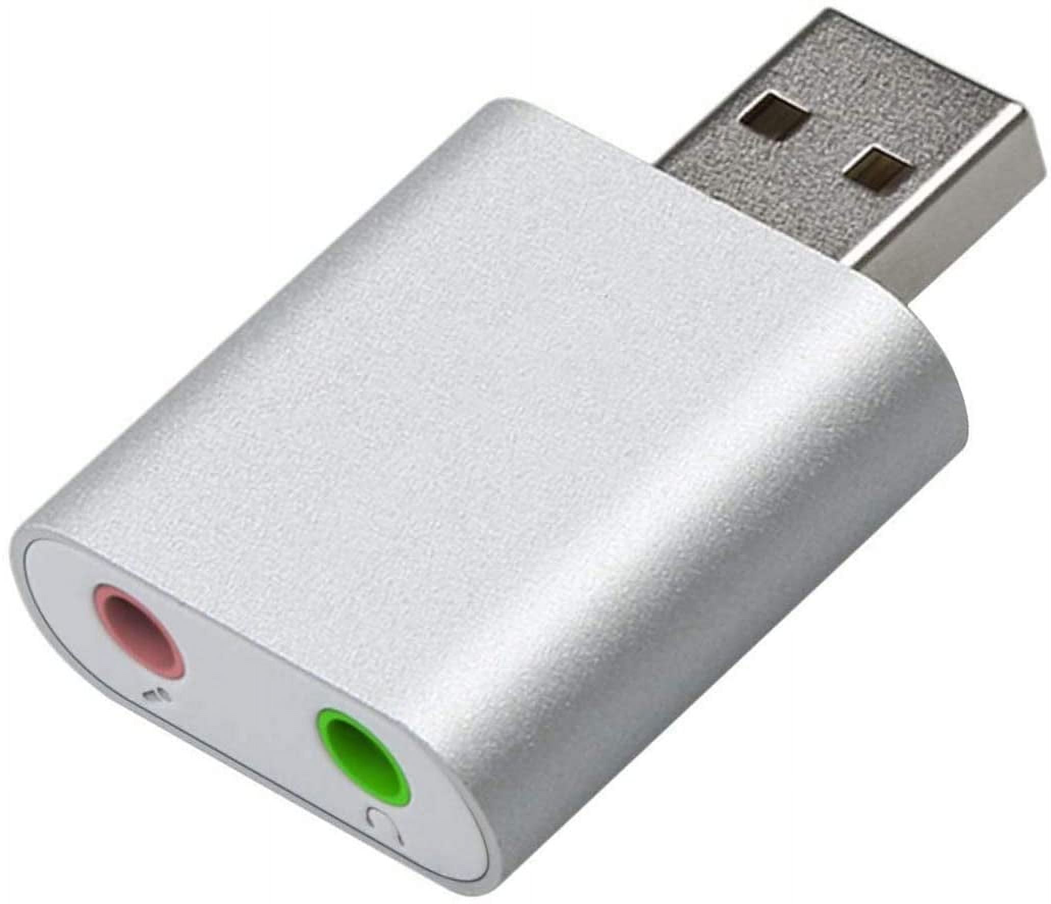 External USB Audio Adapter Sound Card Aluminum Alloy 7.1 Channel USB ...