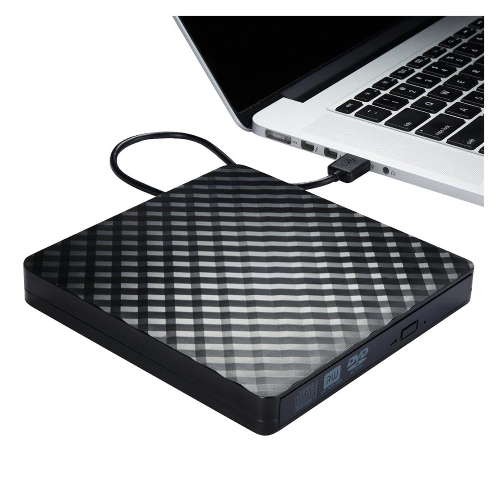 External USB3.0 DVD RW CD Writer Slim Optical Drive Burner Reader ...