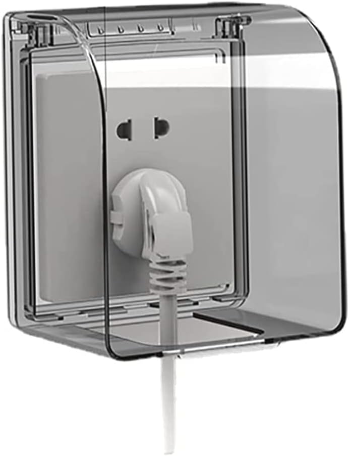 External Socket Cover External Socket Protector Wall Bracket Weatherproof Single Socket Cover