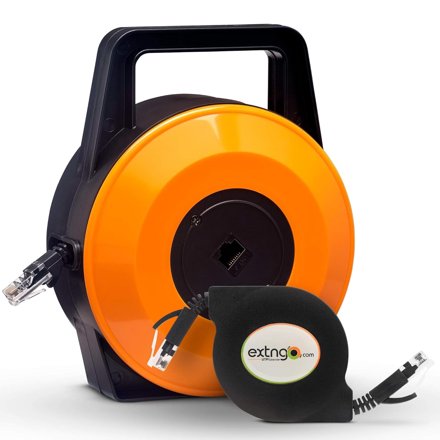 Extngo 50 Feet Retractable Flat Cat 6 Ethernet Cable Extender Reel ...