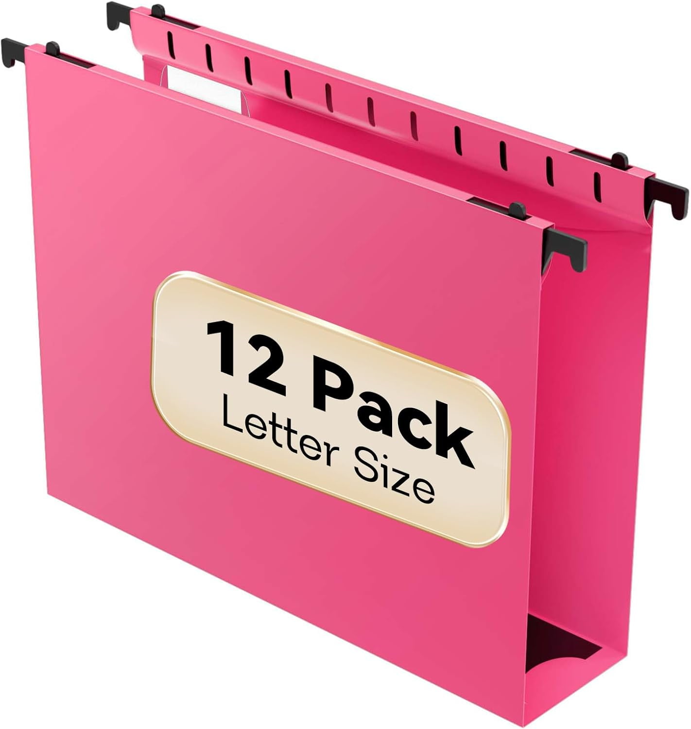 Extra Capacity Plastic Hanging File Folder Letter Size,12 Pack ...