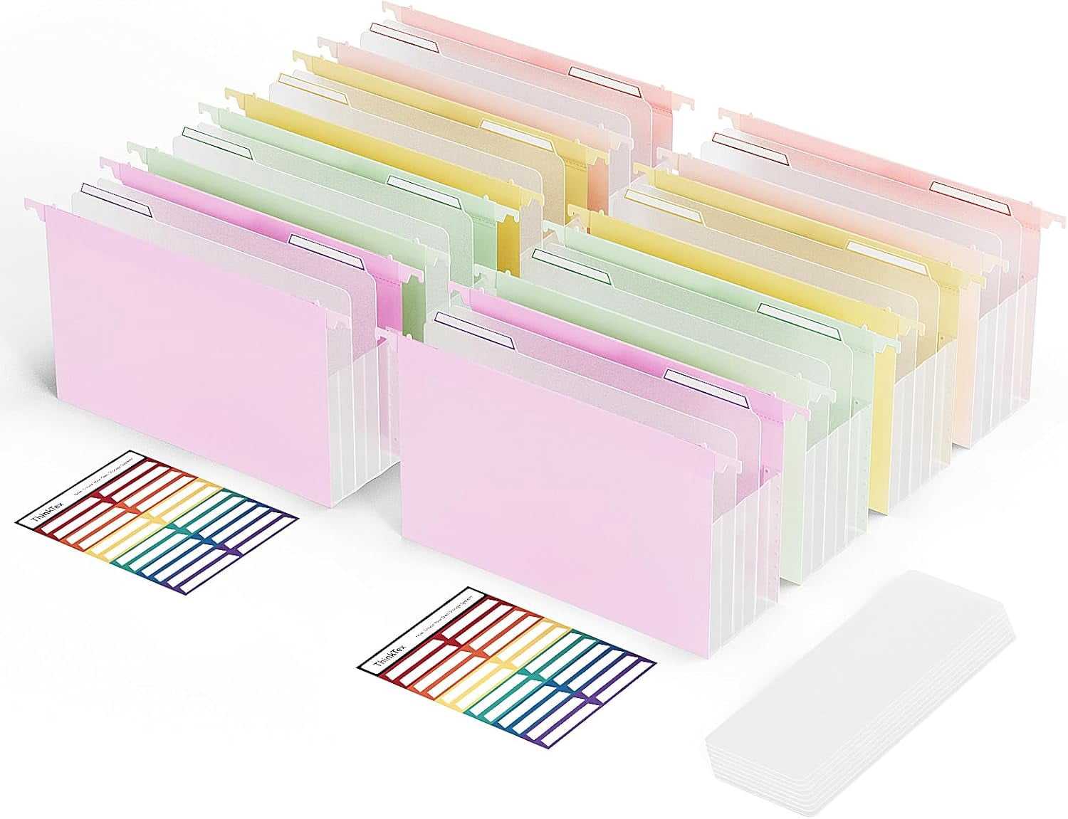 Extra Capacity Plastic Hanging File Folders, 4.72 Inch 8 Pack ...