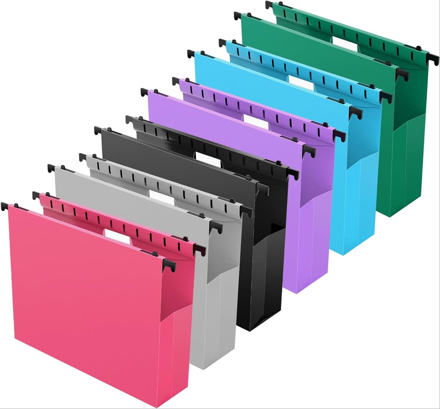 Extra Capacity Plastic Hanging File Folders,Reinforced Expanding Hang ...