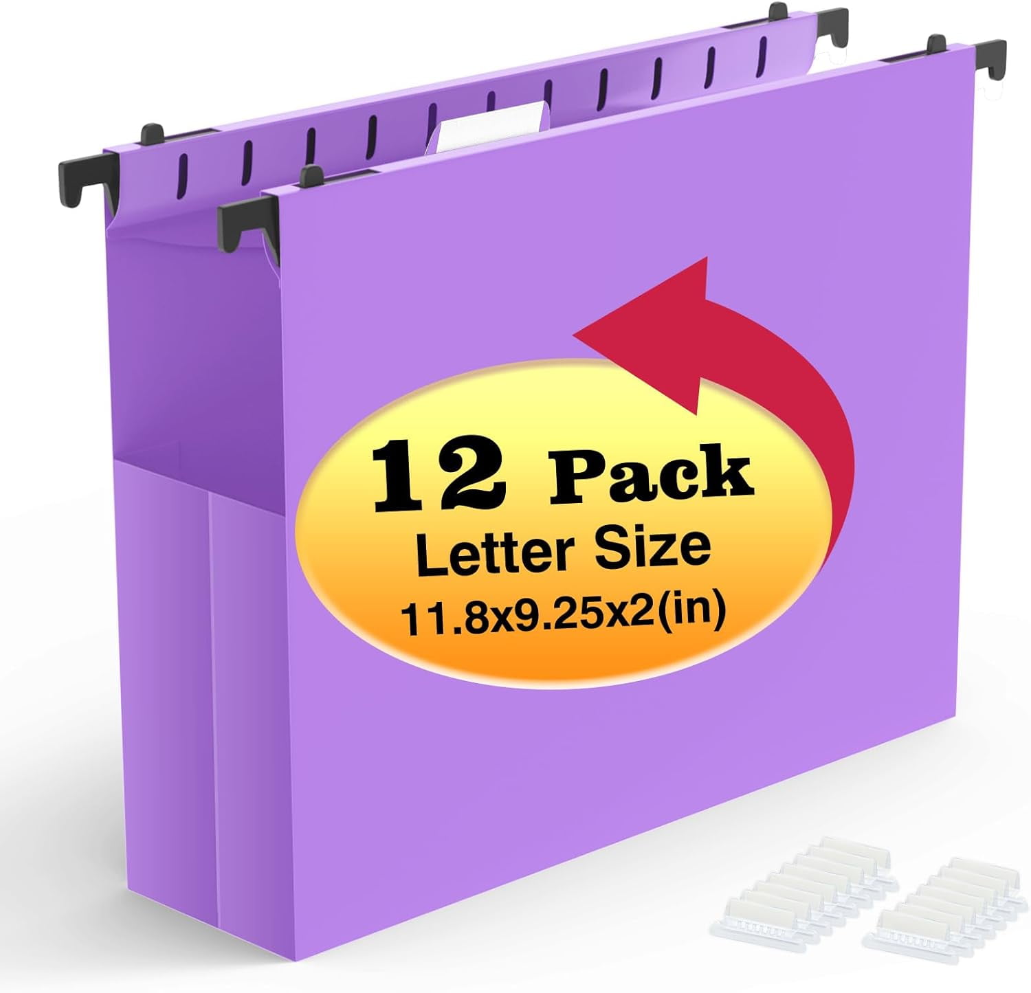 Extra Capacity Plastic Hanging File Folders,Reinforced Expanding Hang ...