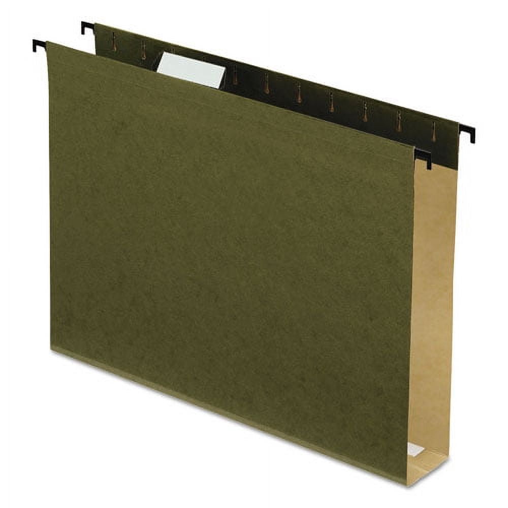 "Extra-Capacity SureHook Hanging Folders, 2"" Capacity, Letter Size, 1/ ...