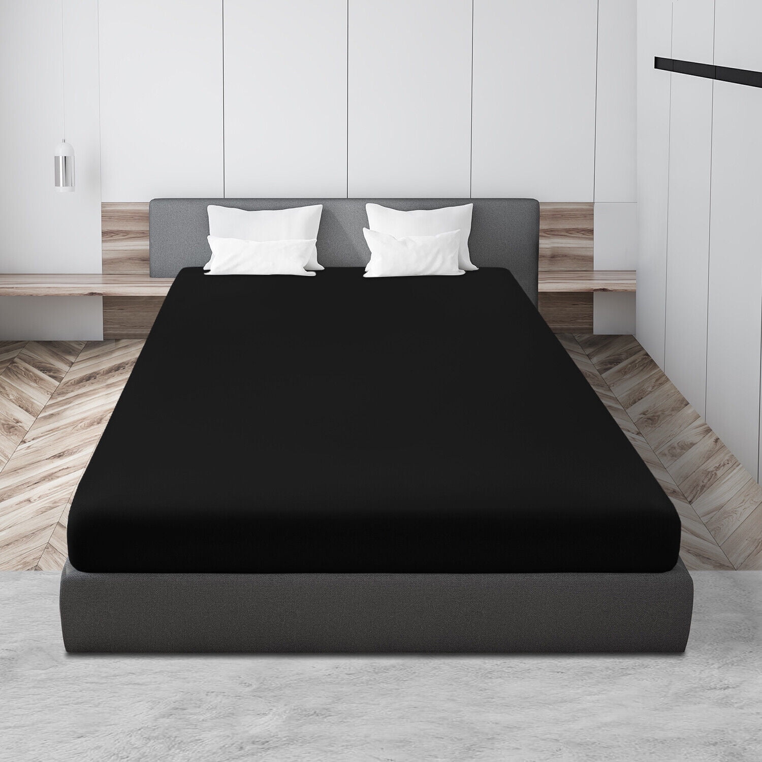Extra Deep 35cm Fitted Sheets Queen King Size Soft Microfiber Mattress ...