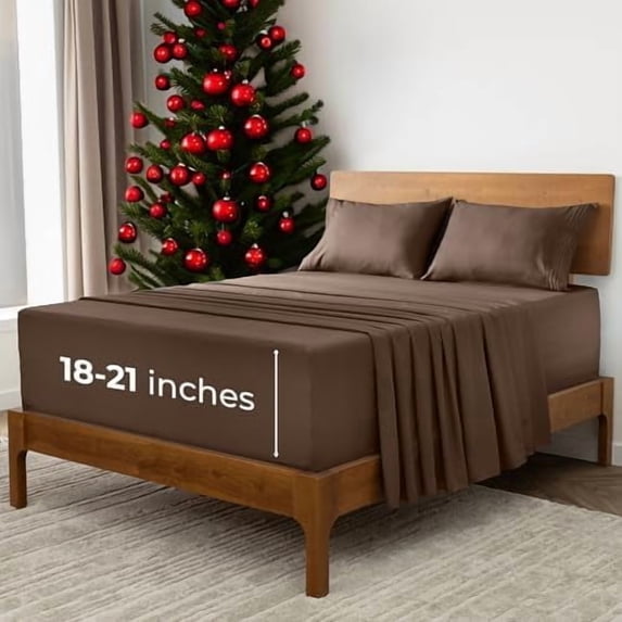 Extra Deep California King Sheets - 4 PC Iconic Collection Bedding ...