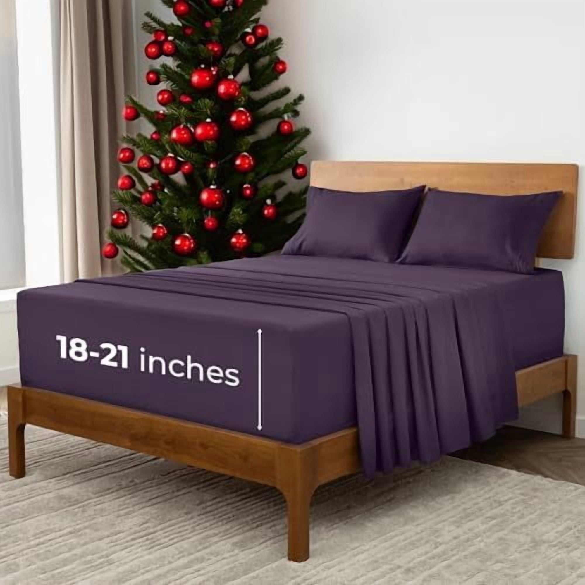 Extra Deep Full Sheets - 4 PC Iconic Collection Bedding - Hotel Luxury ...