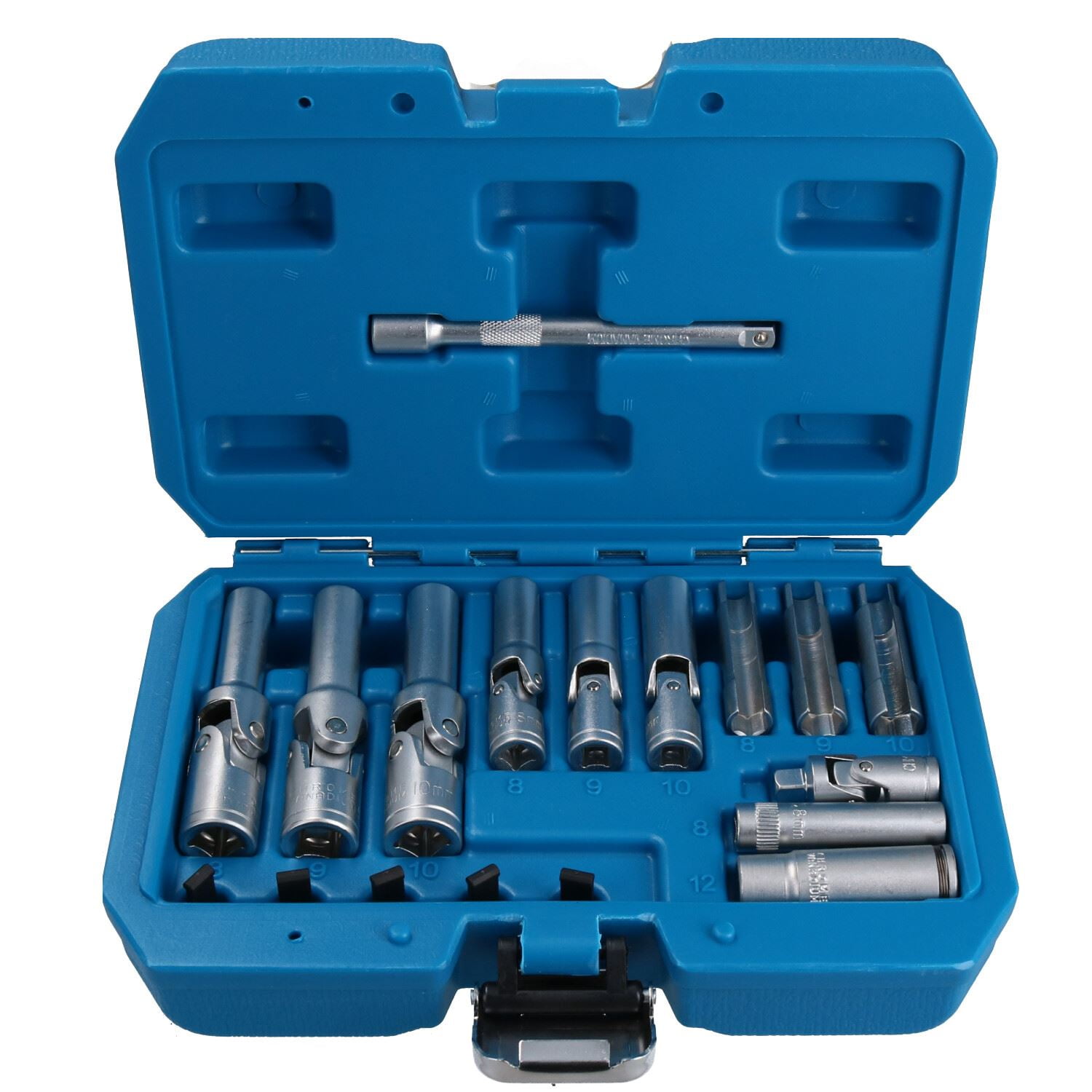 Extra Deep Glow Plug Flexi Socket Set Metric 8mm to 12mm Inc PSG Glow ...