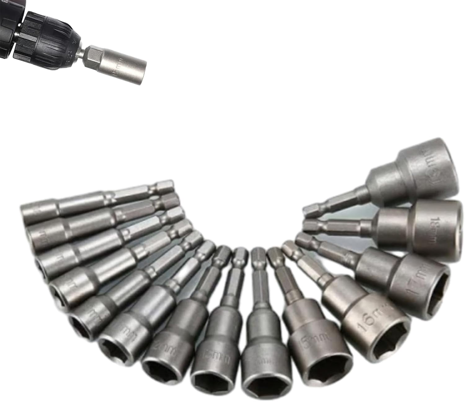 Extra Deep Hex Bit Socket Bolt Nut Driver Bit Set, Hex Shank Slot Wing ...