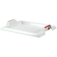Large Food Serving Tray with Handles - White Plastic, Dishwasher Safe ...