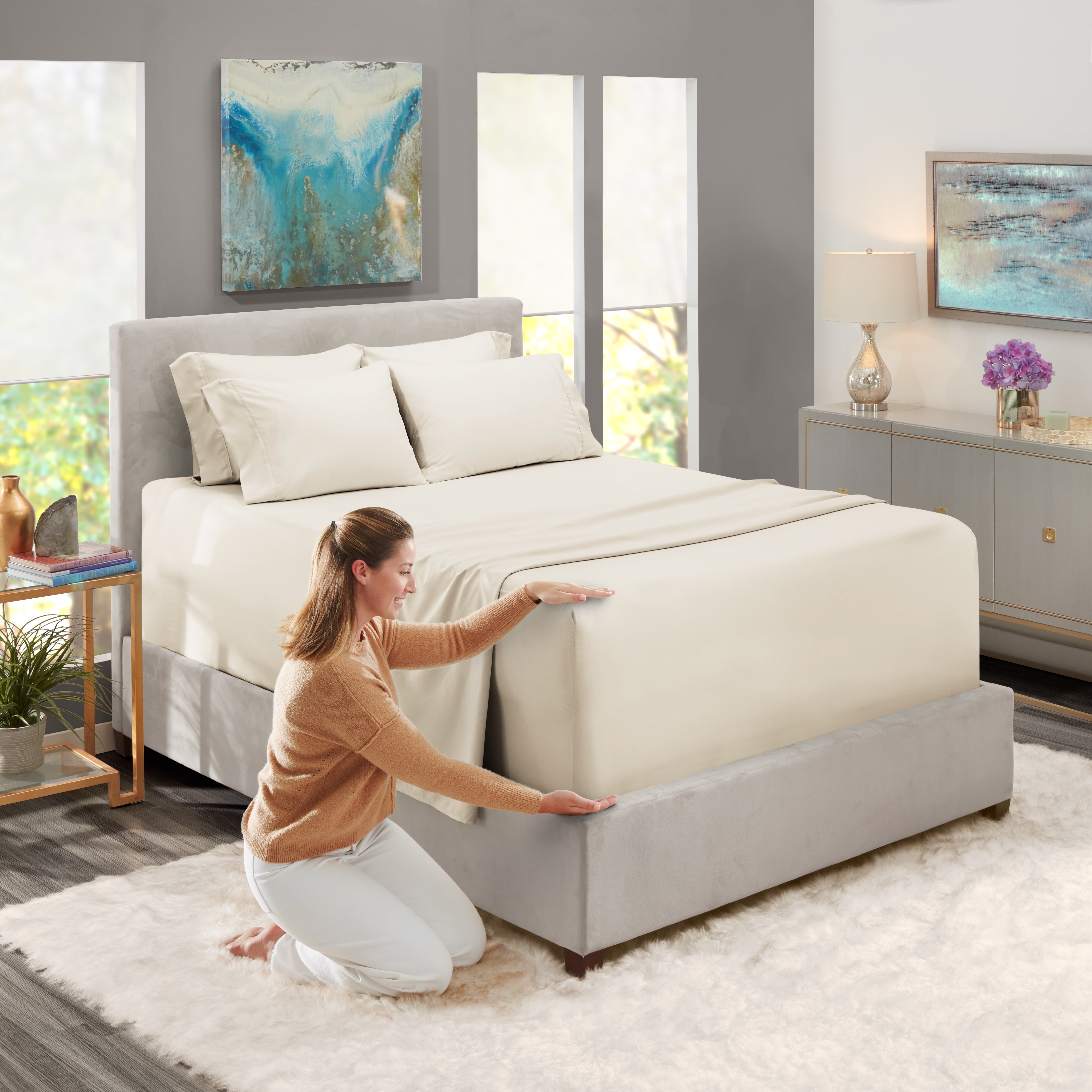 Nestl Full Size Sheets Set,1800 Series Extra Deep Pocket Bed Sheets ...