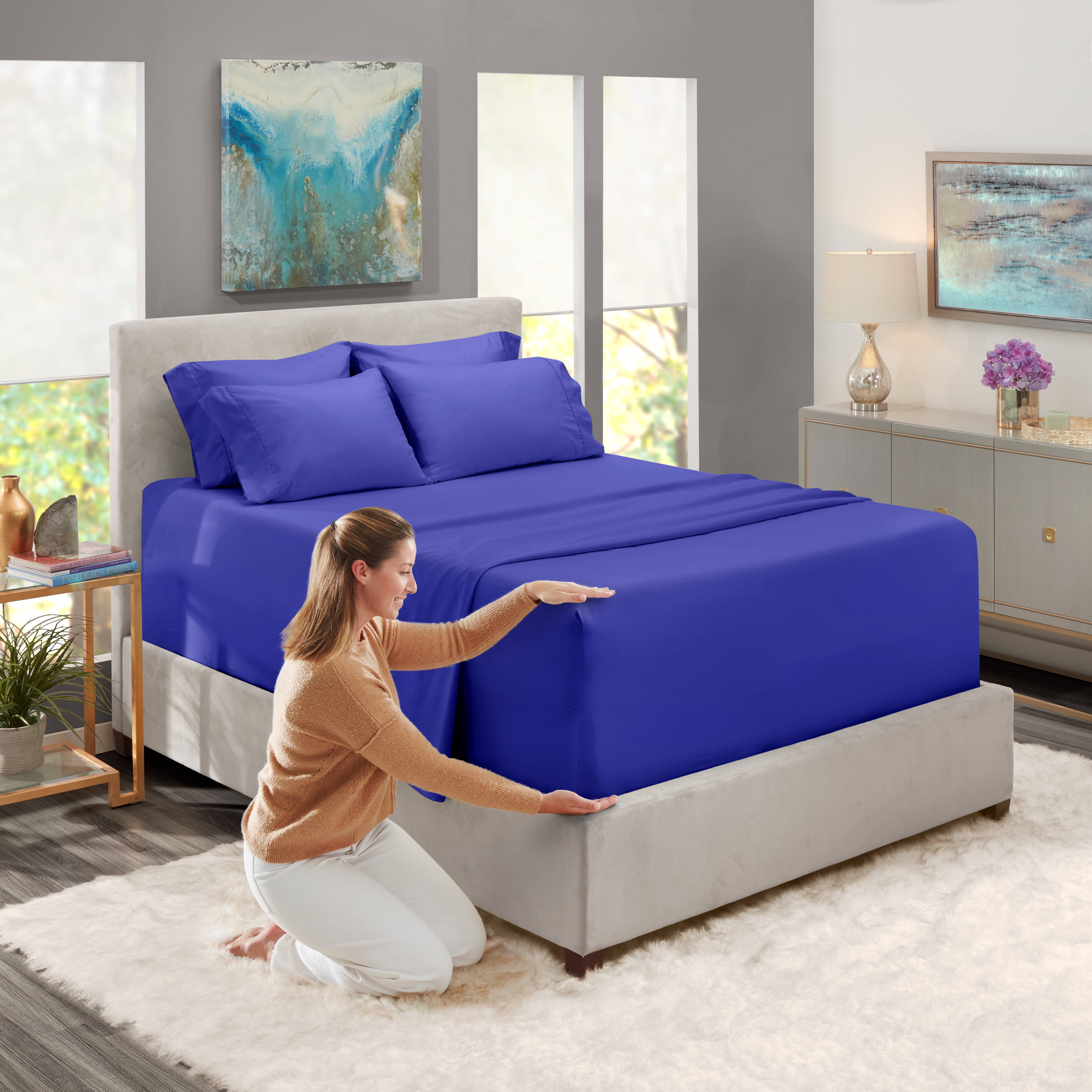 Nestl Full Size Sheets Set,1800 Series Extra Deep Pocket Bed Sheets ...