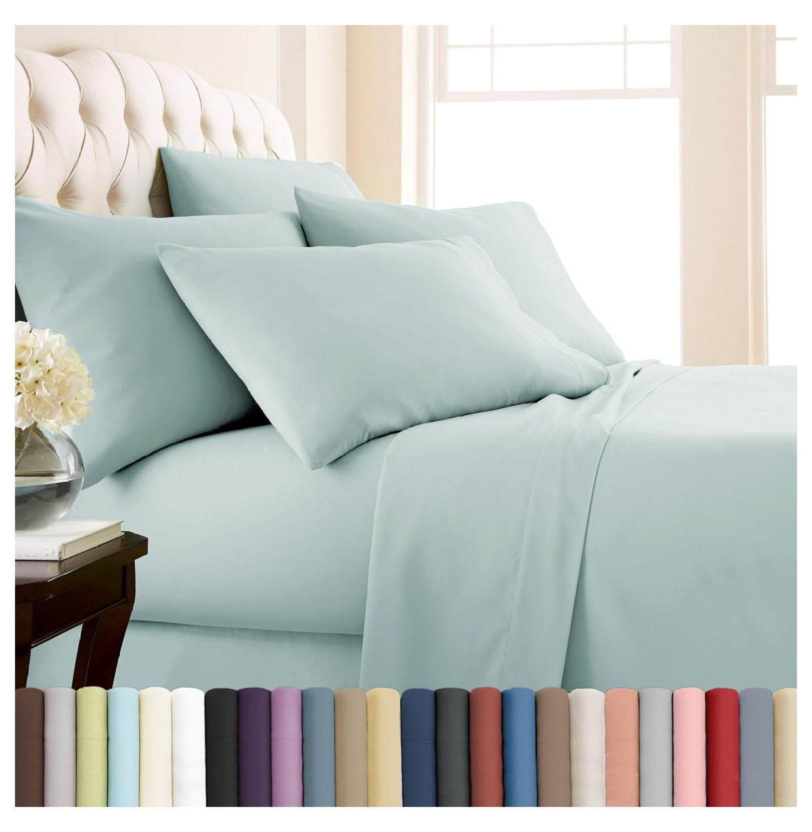 Extra Deep Pocket Full Size Sheets Set, 6-Piece Ultra-Soft Microfiber ...