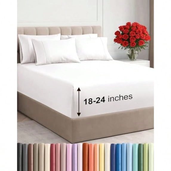 Extra Deep Queen Sheet Set - 6 Piece Breathable and Cooling Sheets ...