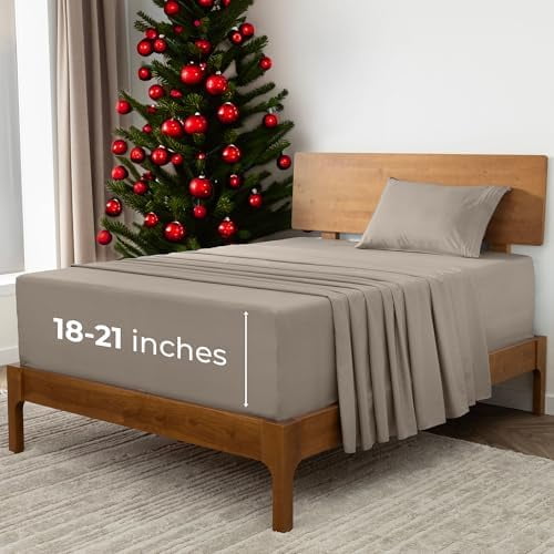 Extra Deep Twin Sheets - 3 PC Iconic Collection Bedding - Hotel Luxury ...